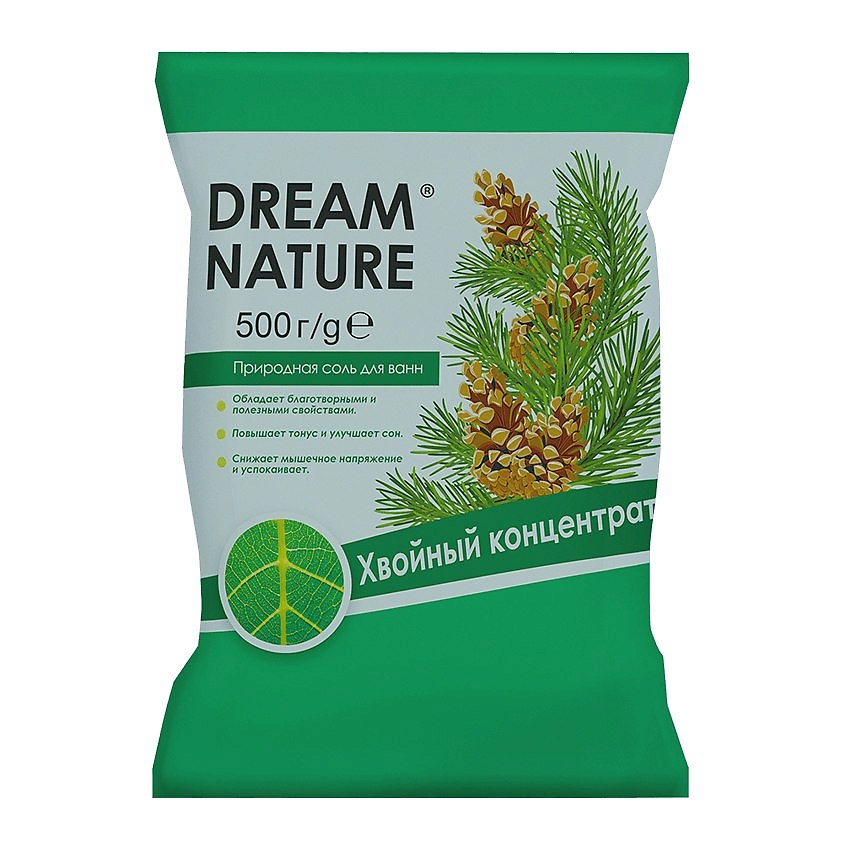 Соли для ванны DREAM NATURE Природная соль для ванн "Хвойный концентрат ...