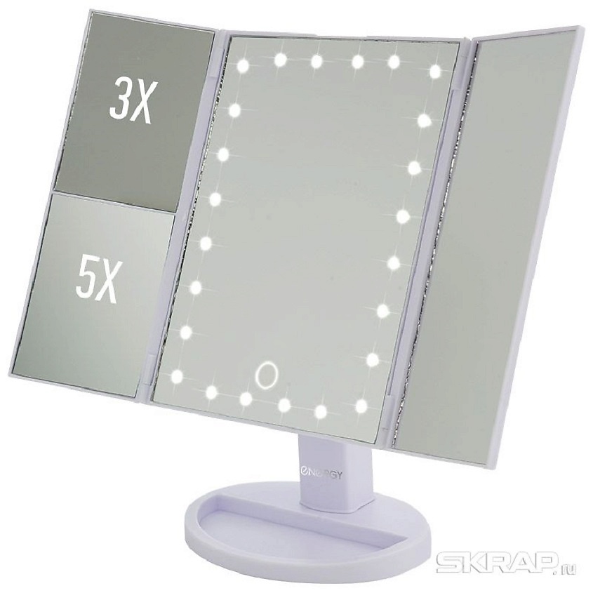 Зеркала ENERGY Зеркало косметическое EN-799Т, LED подсветка ...