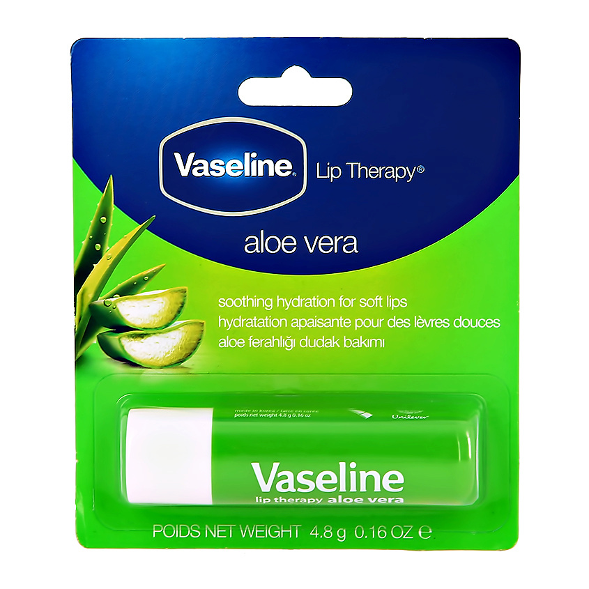 VASELINE Бальзам для губ LIP THERAPY с экстрактом алоэ вера (в стике ...