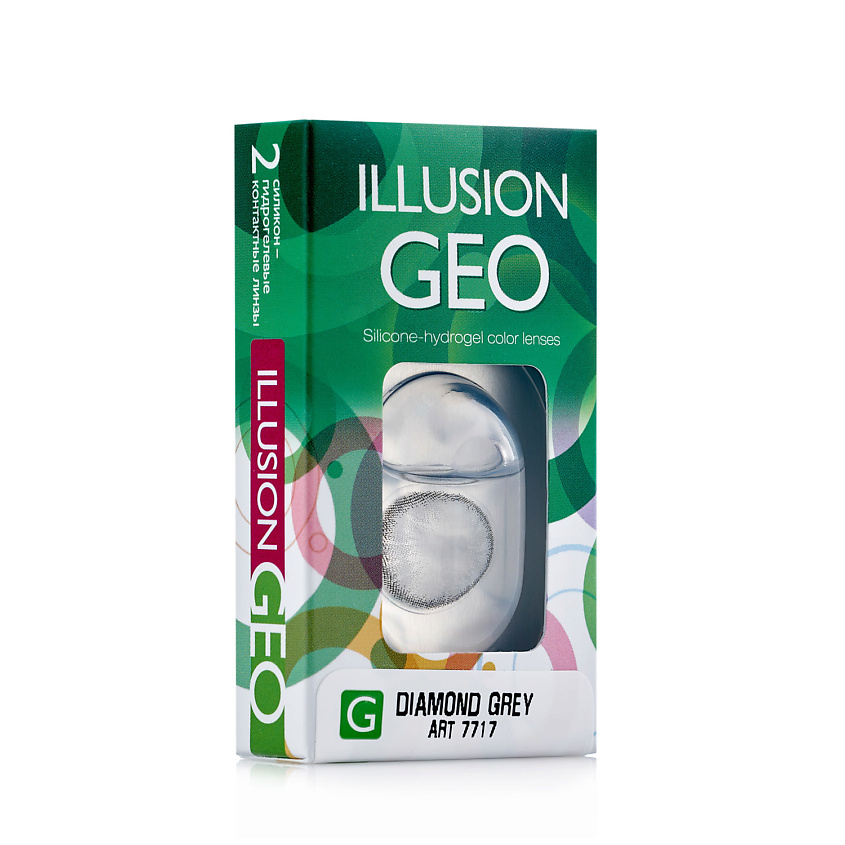 ILLUSION Цветные контактные линзы ILLUSION GEO Diamond grey купить по ...