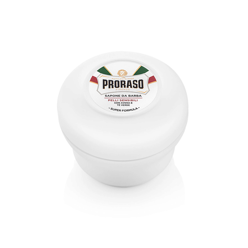 PRORASO Мыло для бритья для чувствительной кожи с зеленым чаем и овсом ...