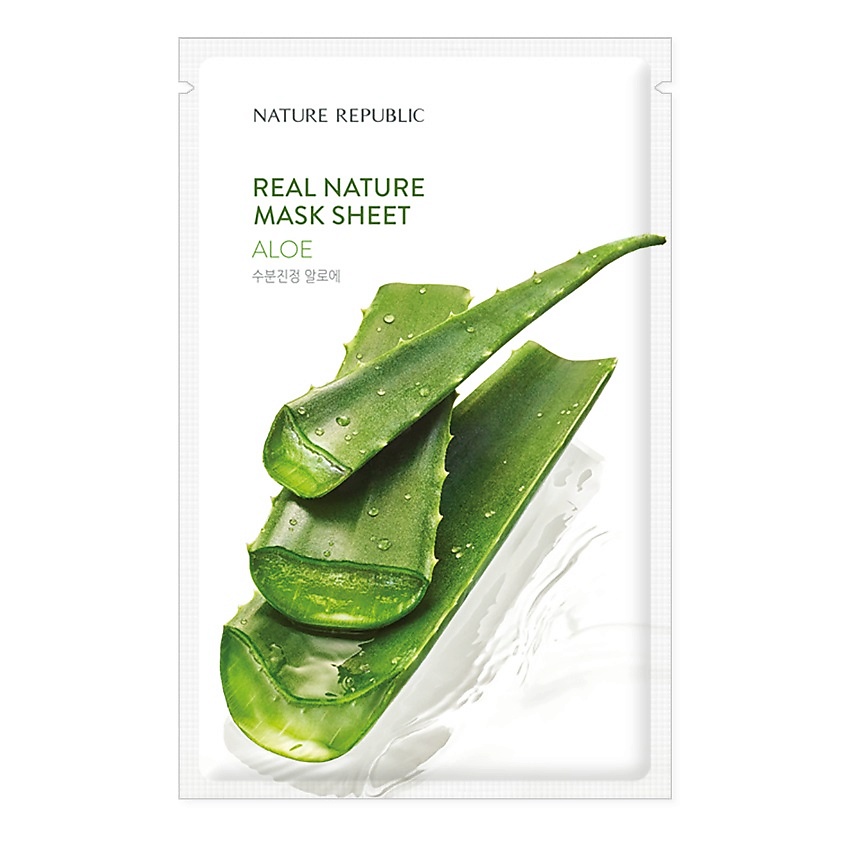 NATURE REPUBLIC Маска для лица тканевая с экстрактом алоэ вера Mask ...