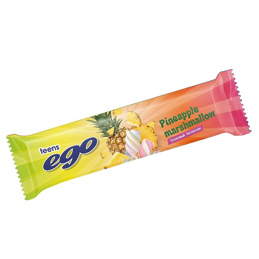 EGO Батончик злаковый Teens Ананасовый маршмэллоу купить по низким ...