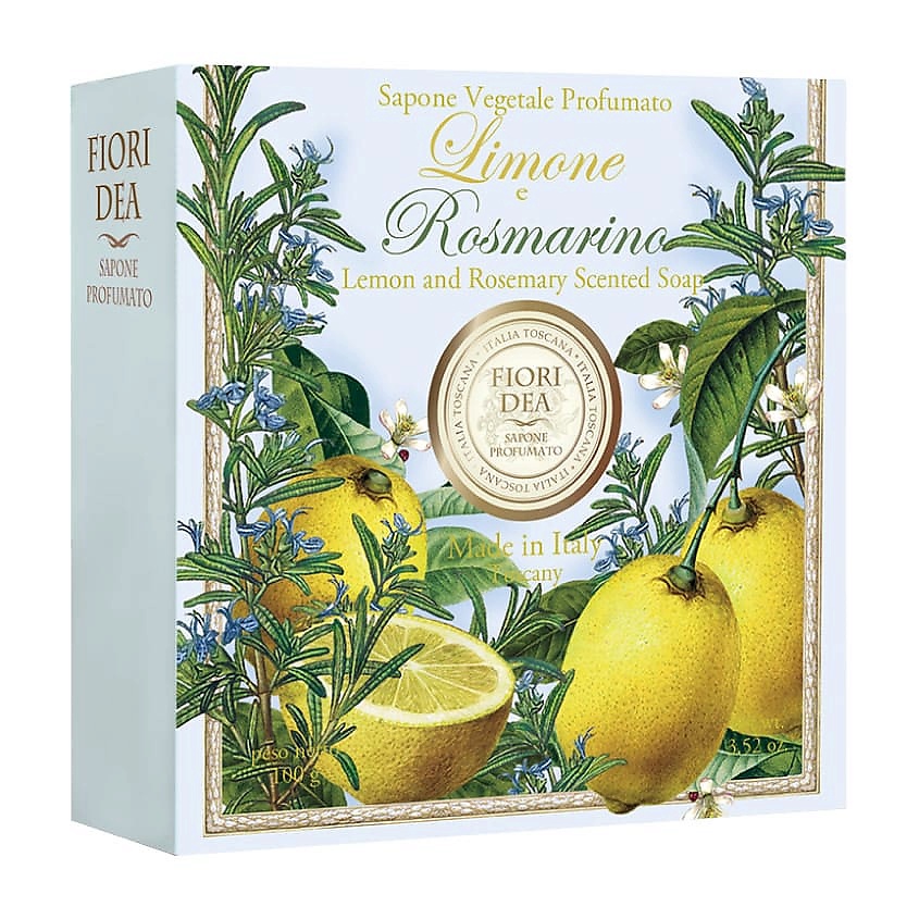 Мыло кусковое Лимон и Розмарин Fiori Dea Lemon and Rosemary Scented ...