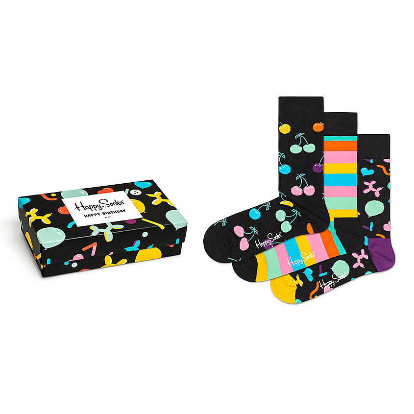 HAPPY SOCKS Набор носков Happy Socks Balloon Animal Birthday 7300 3 ...