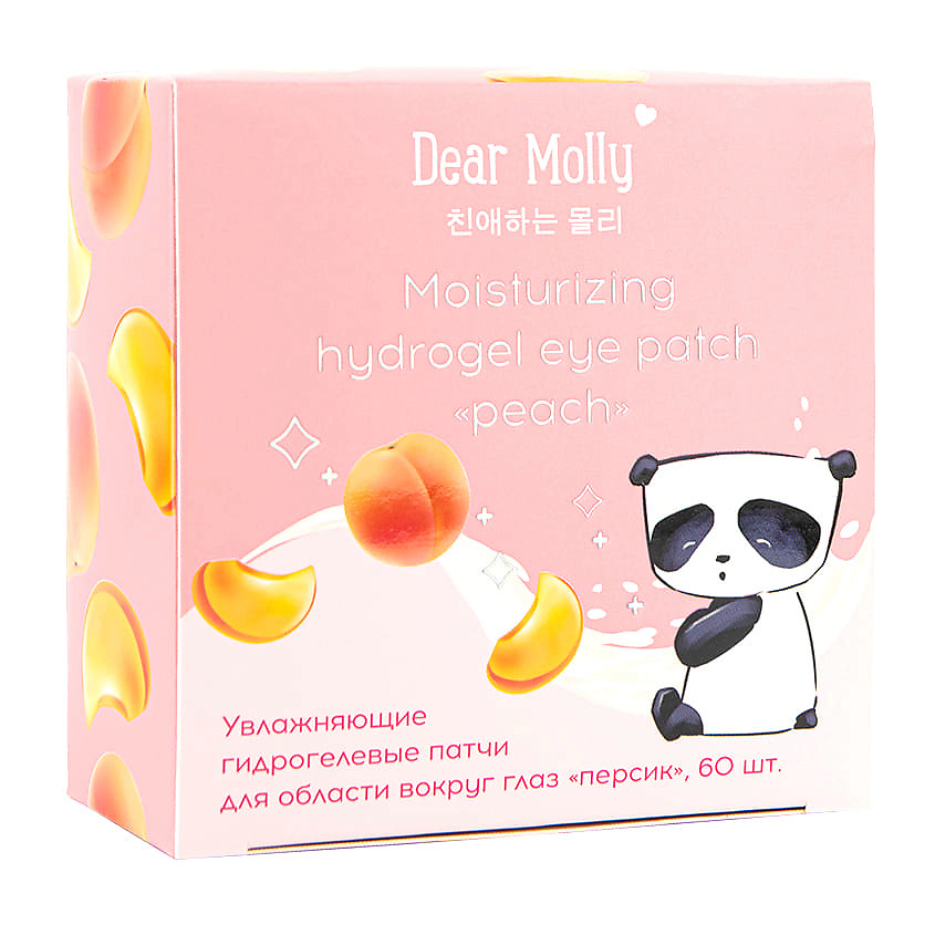 DEAR MOLLY Гидрогелевые патчи для области вокруг глаз "персик" Moisturizing Hydrogel Eye Patch ...