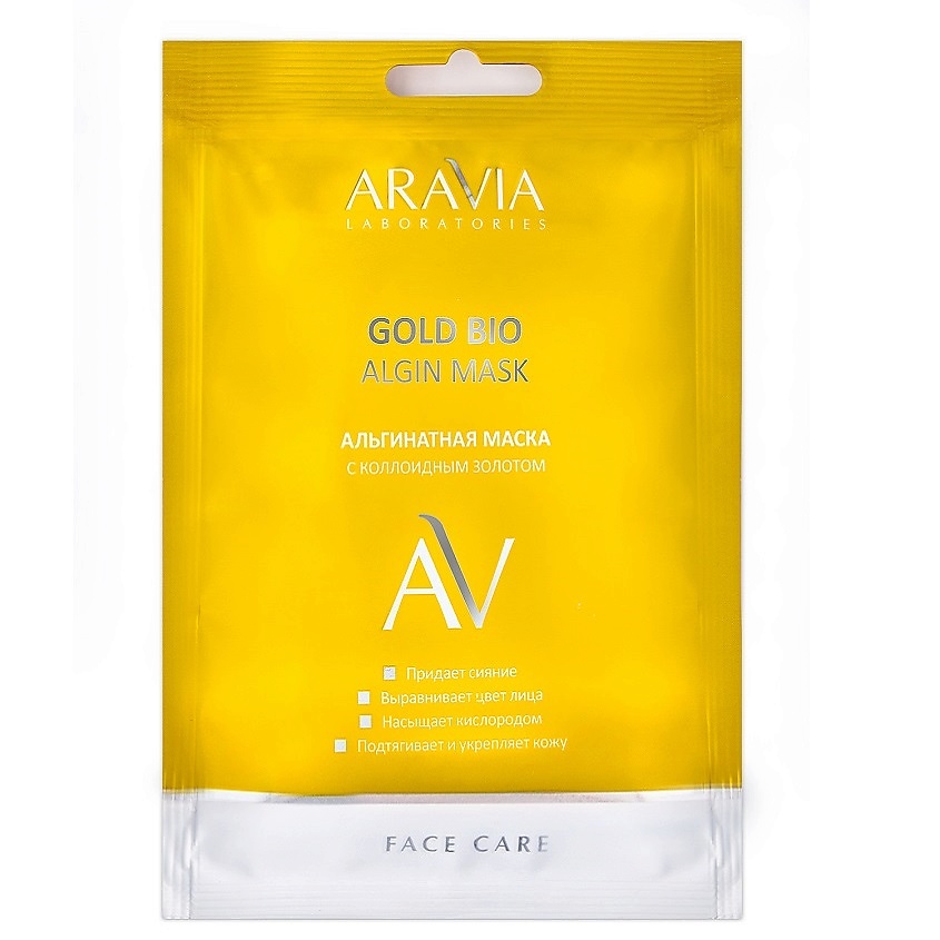 ARAVIA LABORATORIES Альгинатная маска с коллоидным золотом Gold Bio ...