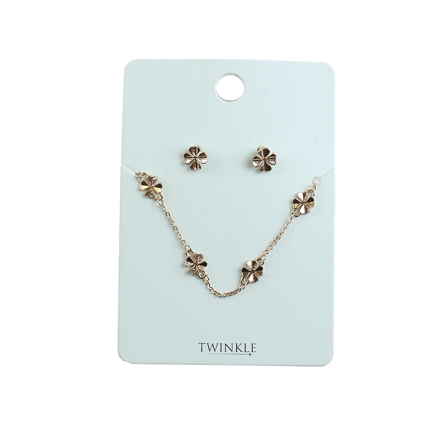 TWINKLE Набор серьги + браслет Clover Gold, 1 шт. купить по цене 149₽ в ...
