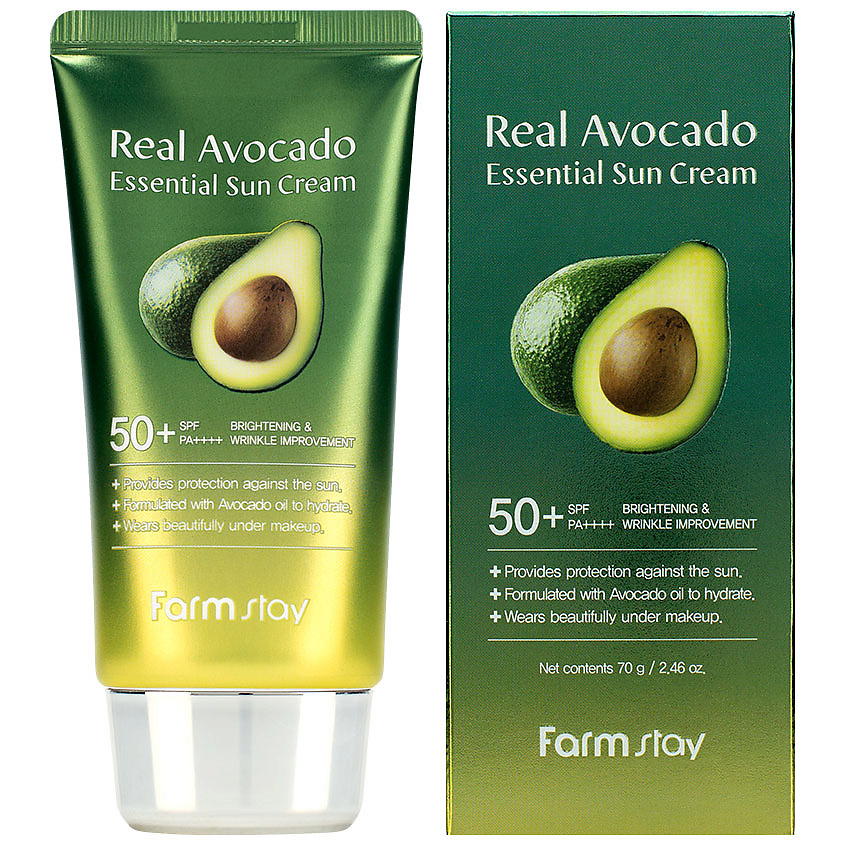 FARMSTAY Крем для лица Солнцезащитный с экстрактом авокадо Real Avocado ...