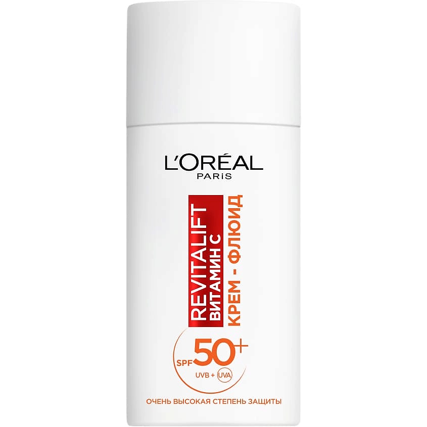 L'ORÉAL PARIS Крем-флюид Витамин С дневной для лица с SPF 50 Revitalift ...