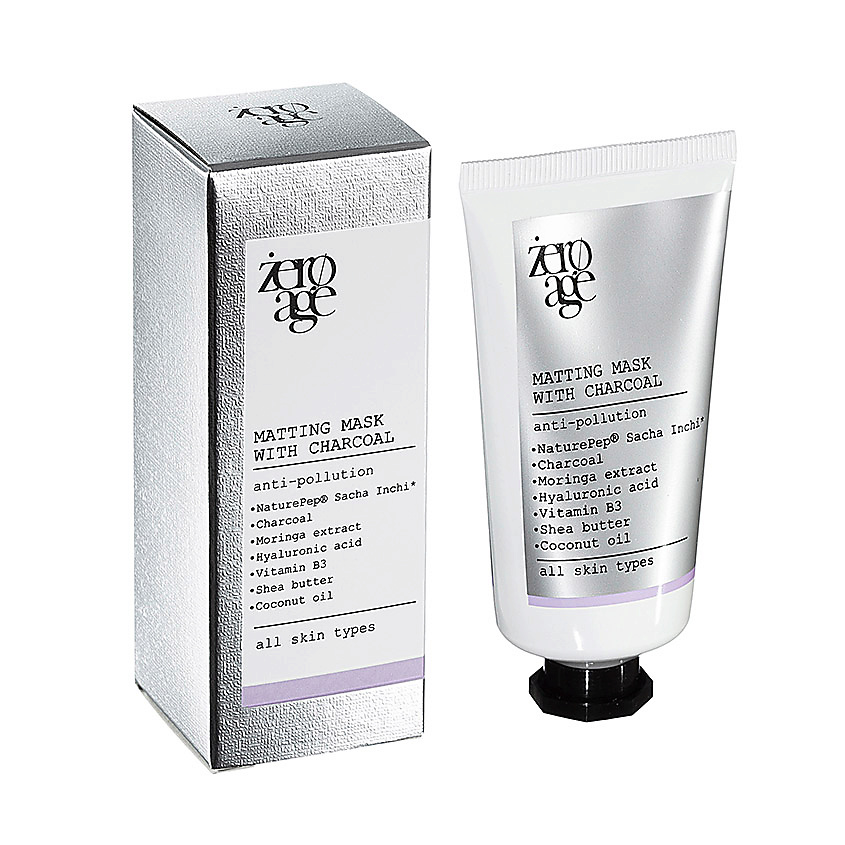 ZERO AGE Матирующая маска с древесным углем Matting Mask With Charcoal ...