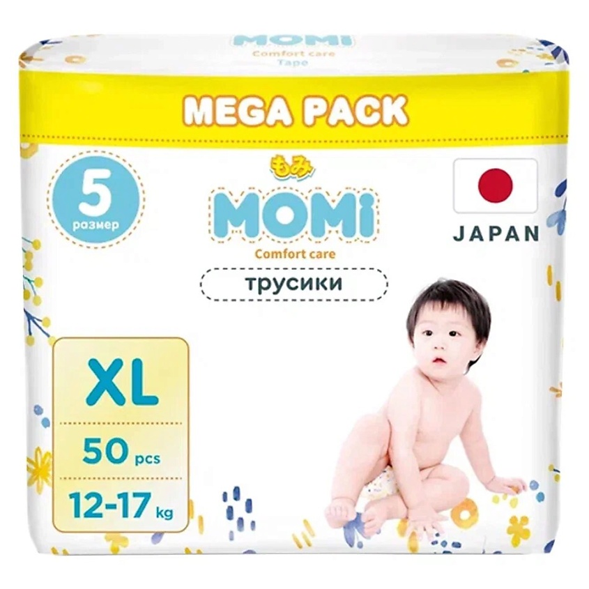 MOMI Подгузники-трусики "Comfort Care" размер XL 12-17 кг mega упаковка ...