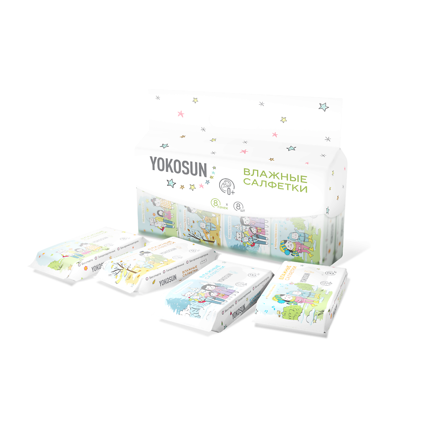 YOKOSUN Универсальные детские влажные салфетки купить по цене 279₽ в ...