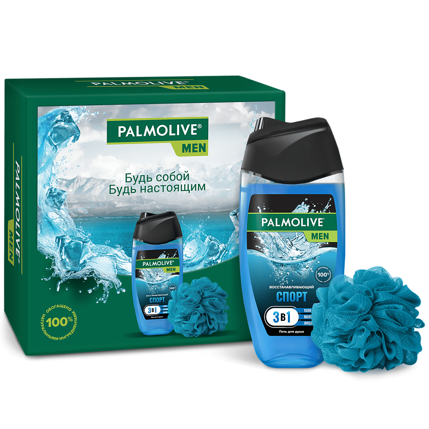 PALMOLIVE Men Подарочный набор "Спорт", 250 мл + 1 шт купить по низким ...