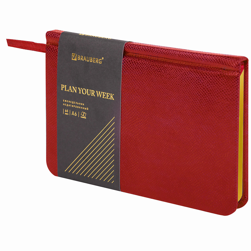 BRAUBERG Еженедельник А6 Iguana, Красный купить по низким ценам в ЛЭТУАЛЬ