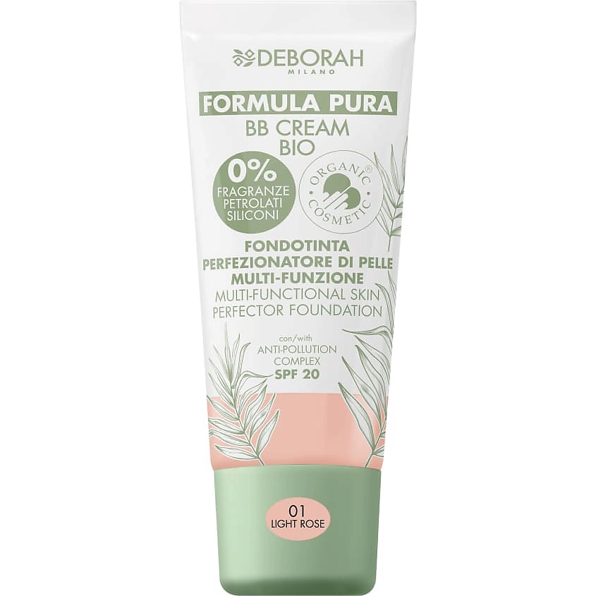 DEBORAH MILANO Тональный ВВ-крем Formula Pura BB Cream Bio, тон 01 ...