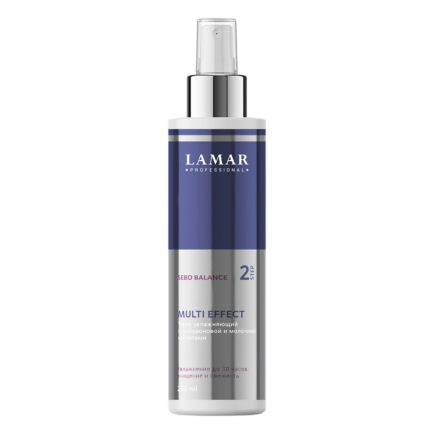 LAMAR PROFESSIONAL Тоник увлажняющий с гиалуроновой и молочной кислотами MULTI EFFECT купить по ...
