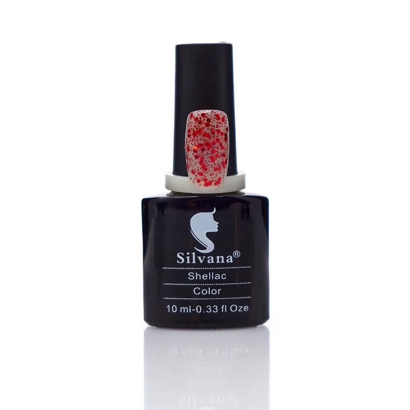 SILVANA Гель-лак для ногтей Shellac, Красные блестки, 10 цвет купить по ...