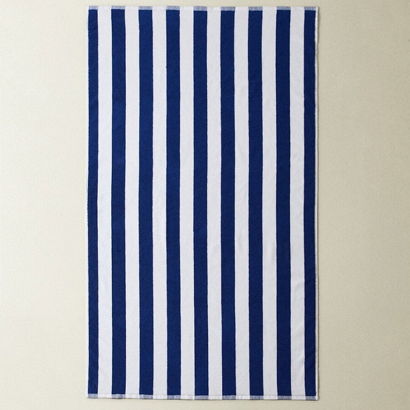 Zara Home Хлопковое банное полотенце с синими полосками 50 X 90 1 шт