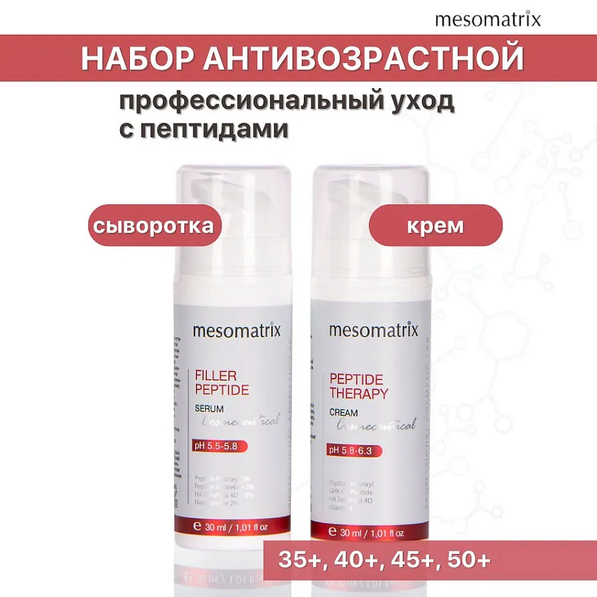 MESOMATRIX Антивозрастной набор для ухода за лицом с пептидами ...