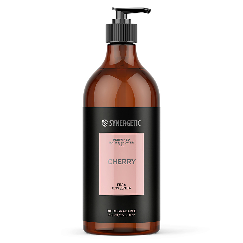 SYNERGETIC Парфюмированный гель для душа cherry/вишня, 750 мл купить по цене 499₽ в ЛЭТУАЛЬ