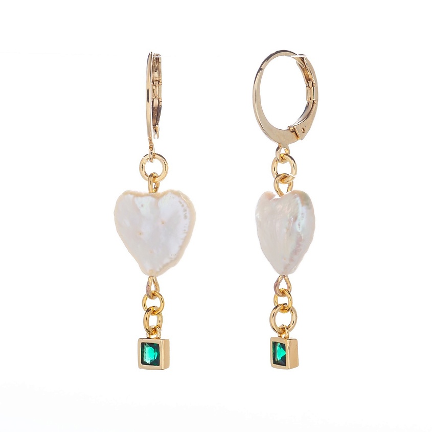 LANZEROTTI Серьги Lanzerotti, Splendore, с жемчугом и цирконием, 1 шт ...