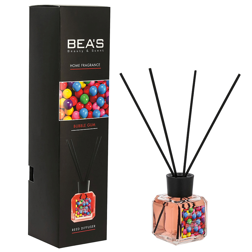 BEAS Диффузор для дома Reed Diffuser Bubble Gum купить по низким ценам в ЛЭТУАЛЬ