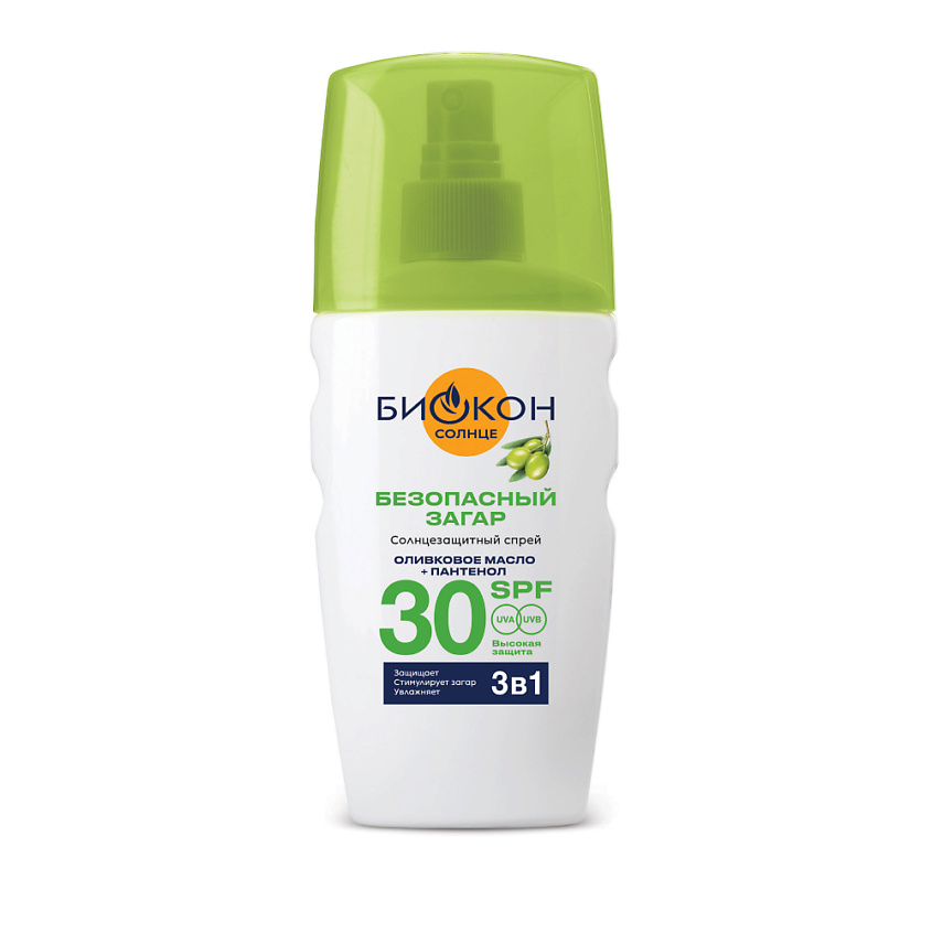 БИОКОН Солнцезащитный спрей 3в1 SPF 30 купить по низким ценам в ЛЭТУАЛЬ