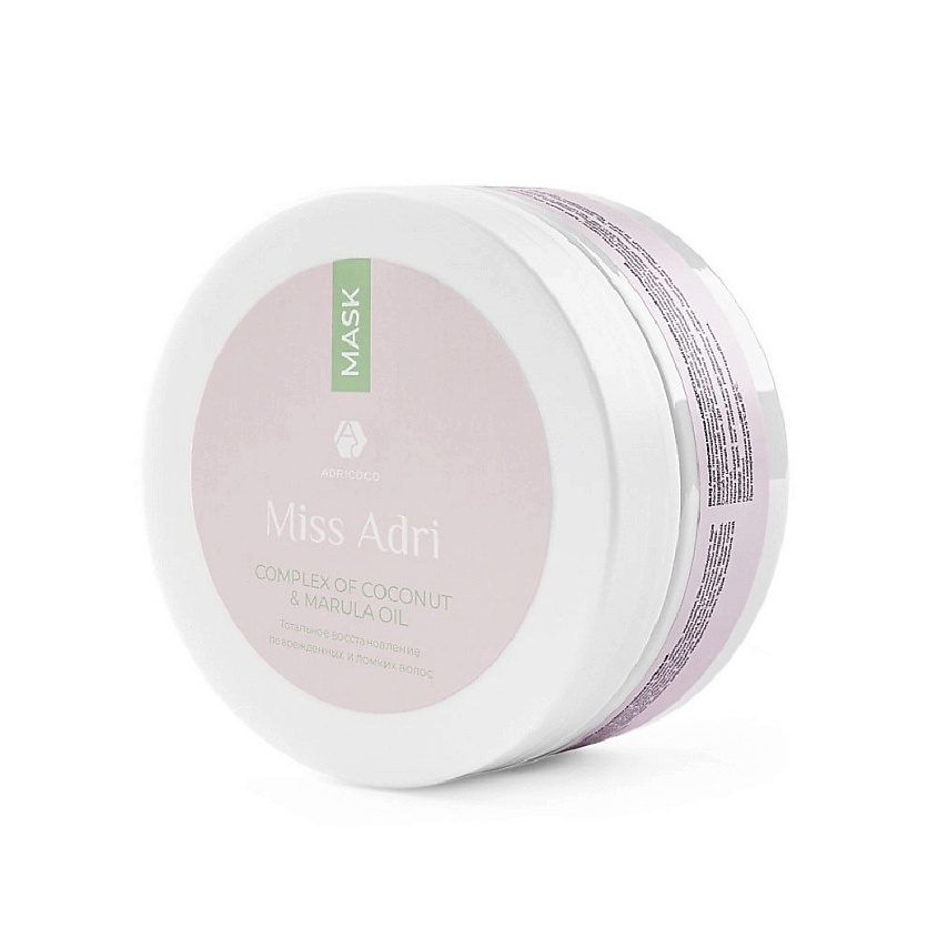 ADRICOCO Восстанавливающая маска для волос Miss Adri Complex of coconut & marula oil купить по ...