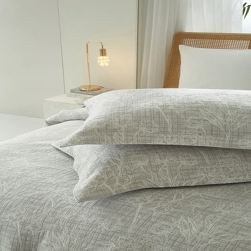 ARYA HOME COLLECTION Покрывало Arya хлопковое 250x260 Serrulate Серый ...