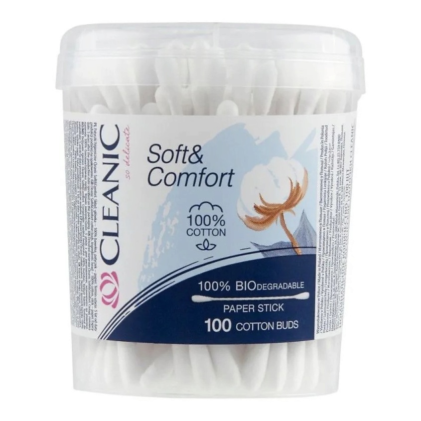CLEANIC Soft&Comfort Гигиенические ватные палочки купить по цене 197₽ в ...