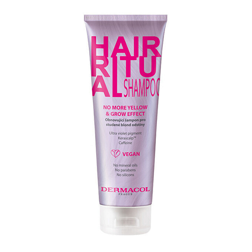 DERMACOL No More Yellow & Grow Effect Шампунь нейтрализующий желтизну ...