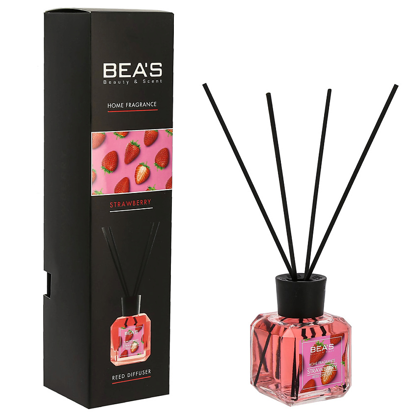 BEAS Диффузор для дома Reed Diffuser Strawberry купить по цене 670₽ в ЛЭТУАЛЬ