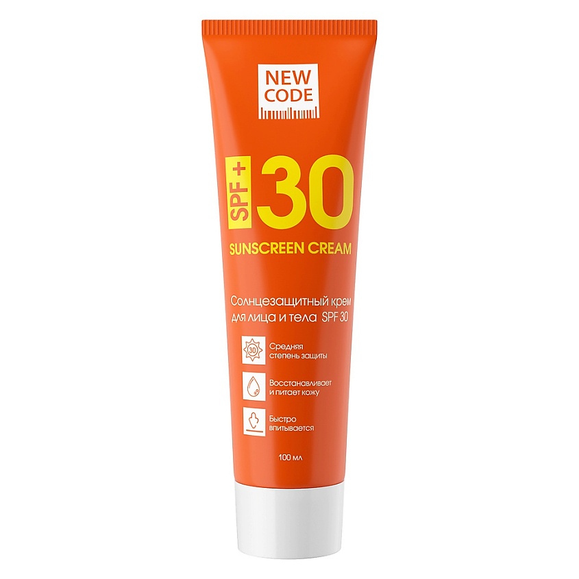 NEW CODE Sun Series Крем для лица и тела солнцезащитный SPF30 купить по ...
