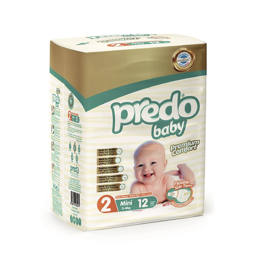 PREDO Подгузники для детей Baby mini № 2 (3-6 кг) купить по цене 189₽ в ...