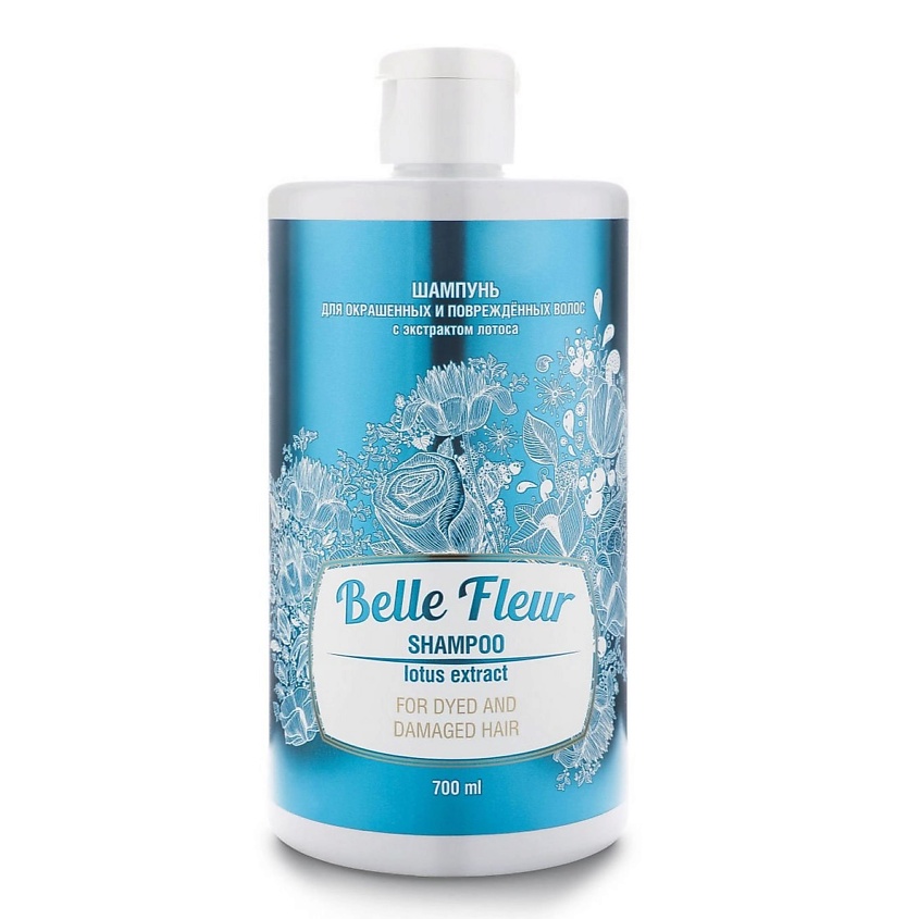 BELLE FLEUR Шампунь для окрашенных и поврежденных волос c экстрактом ...