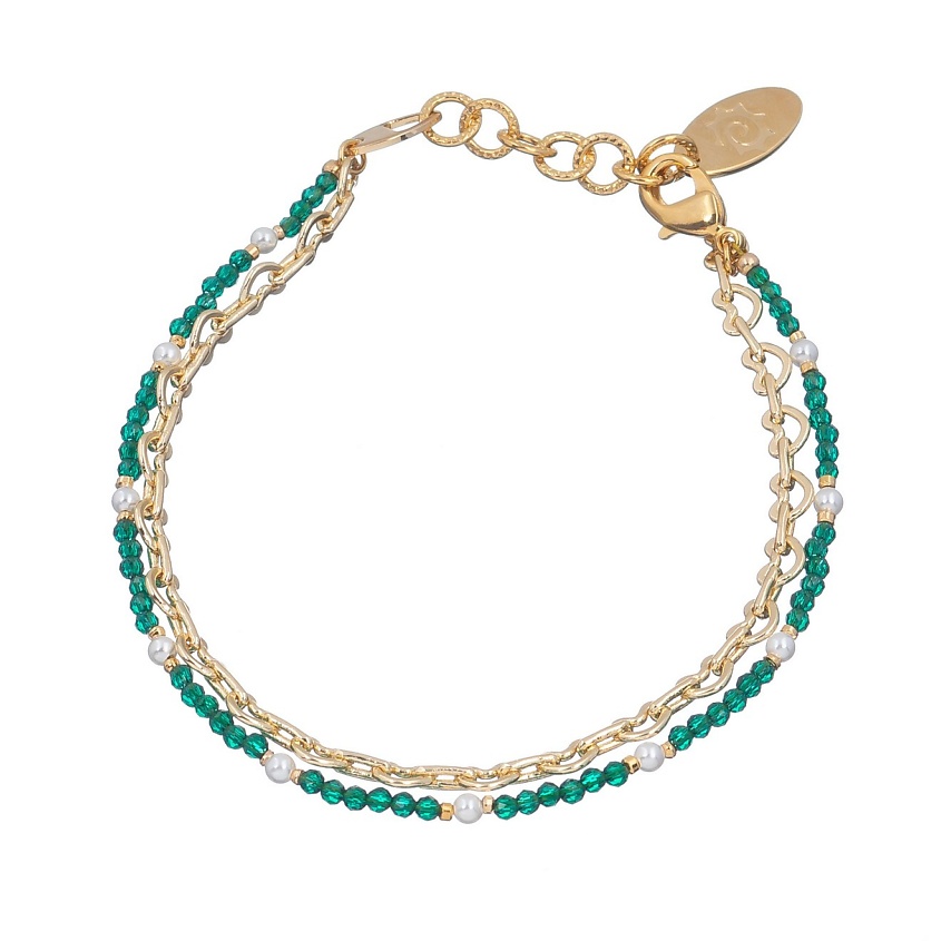LANZEROTTI Браслет Lanzerotti, Splendore, двойной, с жемчугом и ...