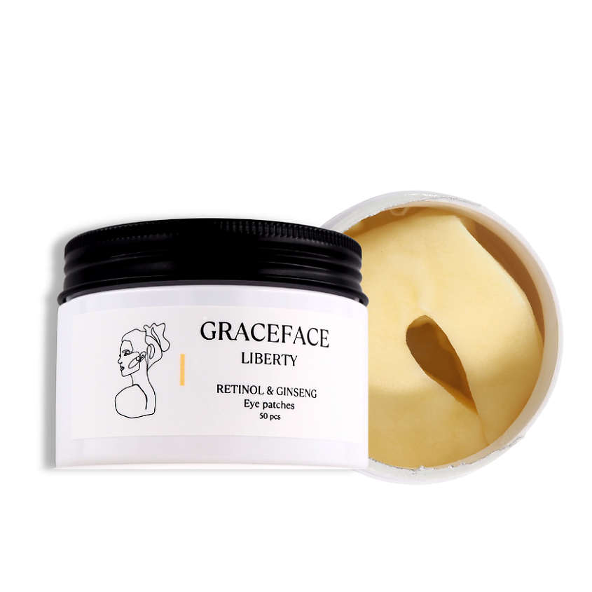 GRACE FACE Патчи тканевые для глаз с ретинолом от отеков и мешков купить по цене 549₽ в ЛЭТУАЛЬ