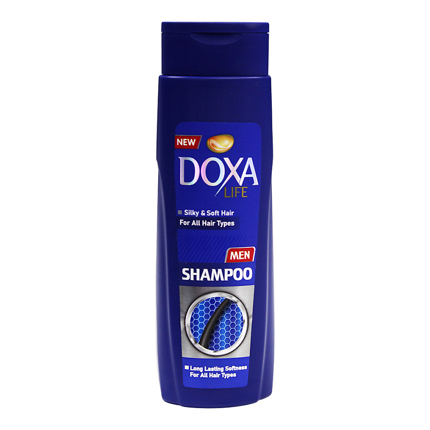 DOXA Шампунь LIFE FOR MEN синий, мужской, шелковистые мягкие волосы ...