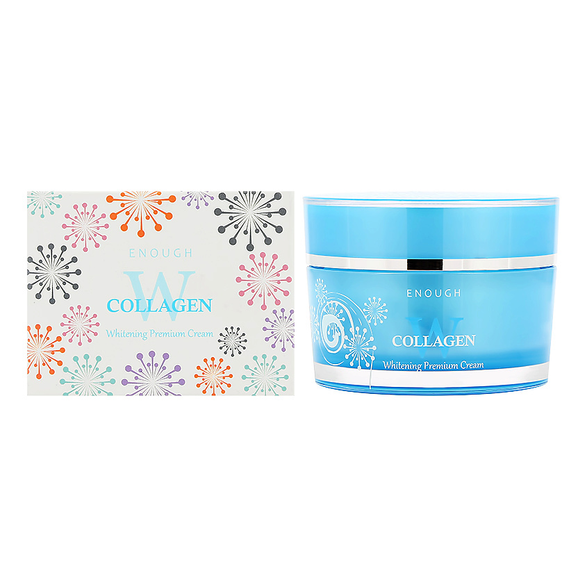 ENOUGH Крем для лица W COLLAGEN с коллагеном (выравнивающий тон кожи ...