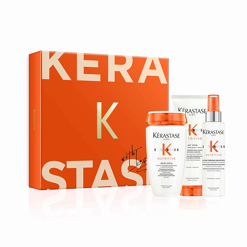 KERASTASE Набор Nutritive: Шампунь + Кондиционер + Термозащитный лосьон ...