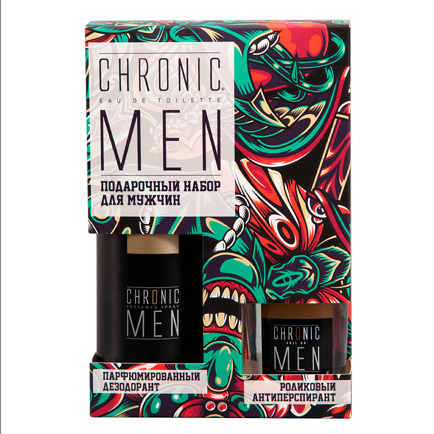 CHRONIC MEN Набор подарочный Honest: Дезодорант спрей + Антиперспирант ...