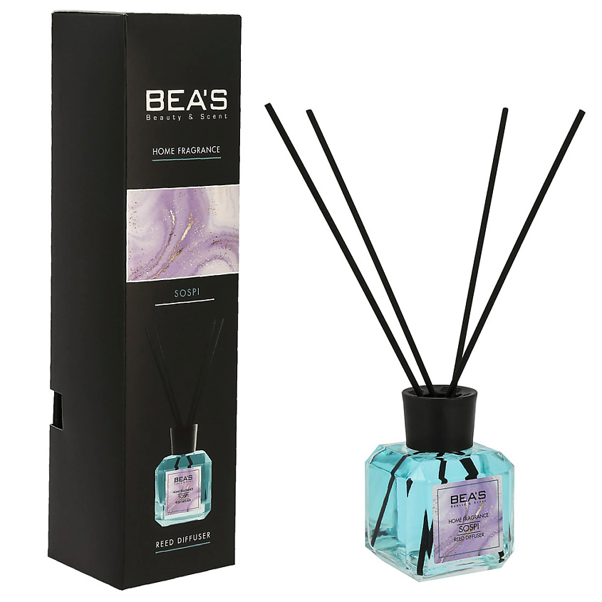 BEAS Диффузор для дома Reed Diffuser Sospi, 120 мл купить по цене 670₽ в ЛЭТУАЛЬ