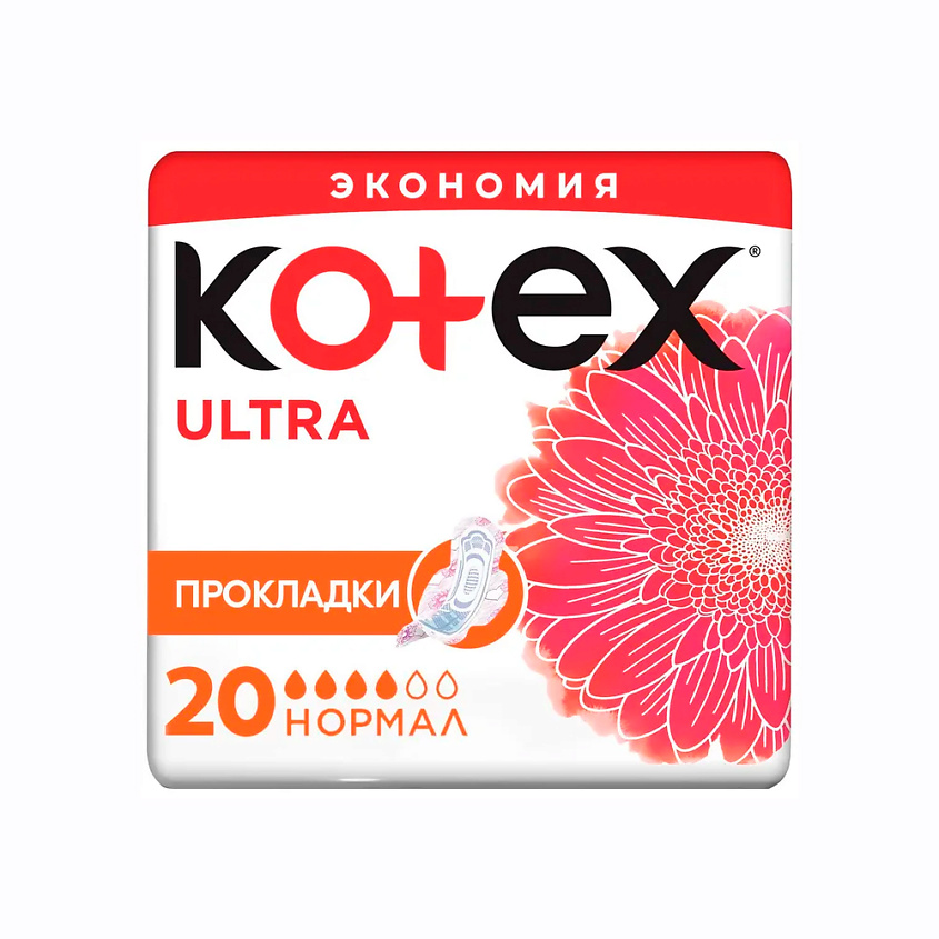 KOTEX Прокладки гигиенические Ультра Сетч Нормал Fast Absorb, 20 шт ...
