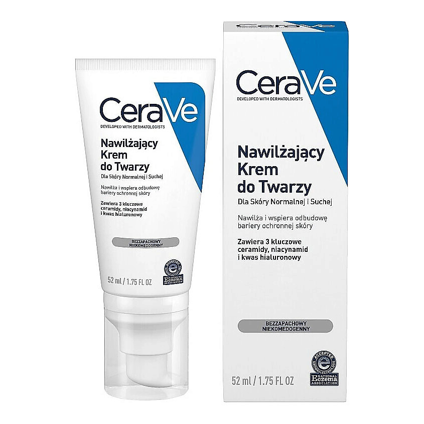 CERAVE Увлажняющий лосьон для лица с церамидами для нормальной и сухой ...