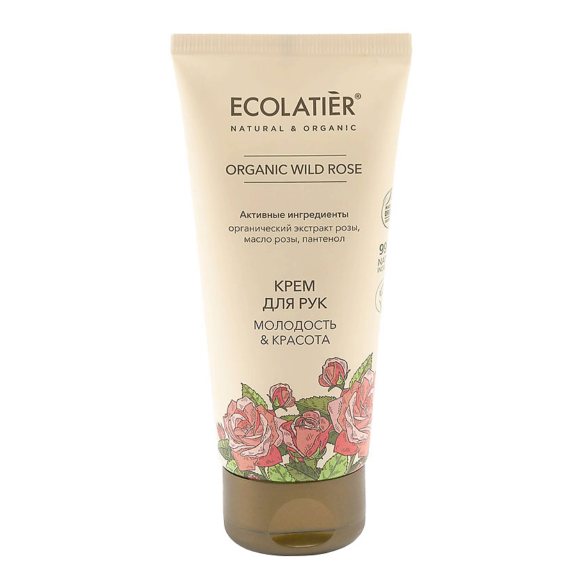 ECOLATIER GREEN Крем для рук Молодость & Красота ORGANIC WILD ROSE, 100 ...