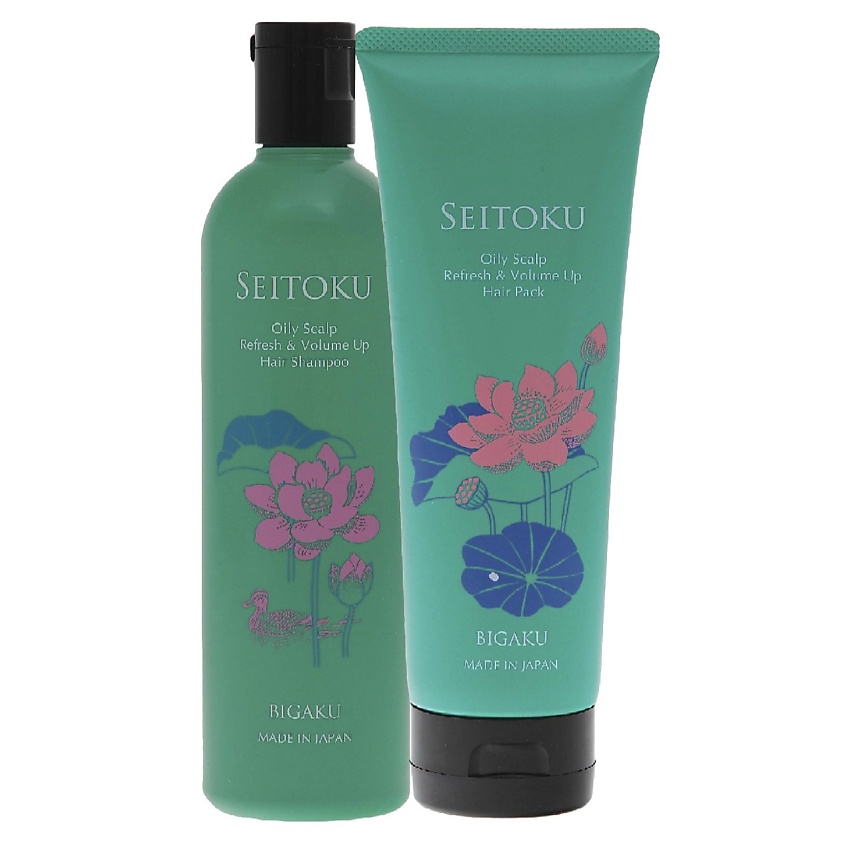 BIGAKU Набор для ухода за волосами Seitoku Oily Scalp Refresh&Volume Up ...