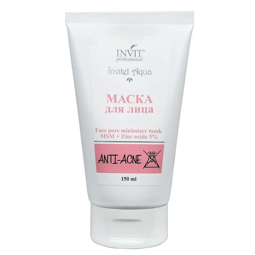 INVIT Маска для лица Face pore minimizer mask MSM + Zinc oxide 5%, 150 ...