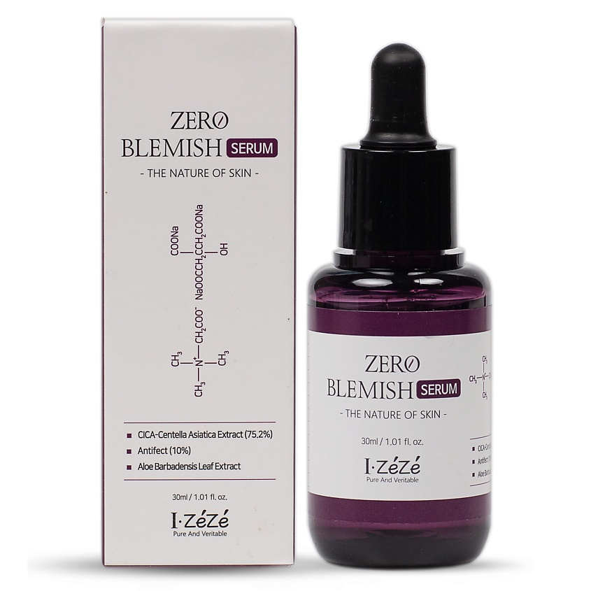 IZEZE Сыворотка с экстрактом азиатской центеллы Zero Blemish Serum ...