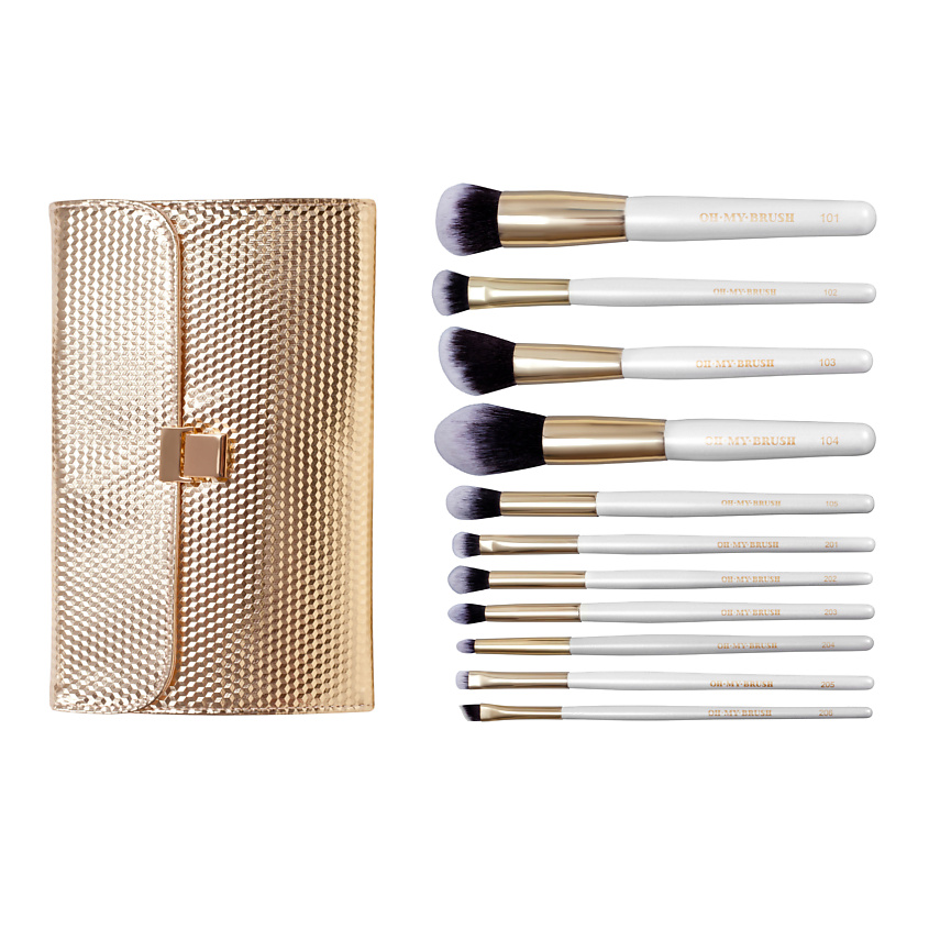 OH MY BRUSH Набор из 11 кистей для макияжа с чехлом для хранения 11 MAKEUP GEEK BRUSH KIT купить ...